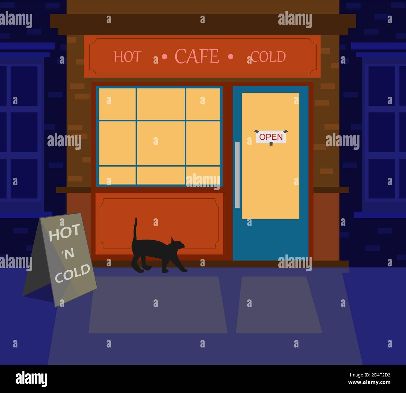 Coffee shop exterior Stock Vector Images - Alamy