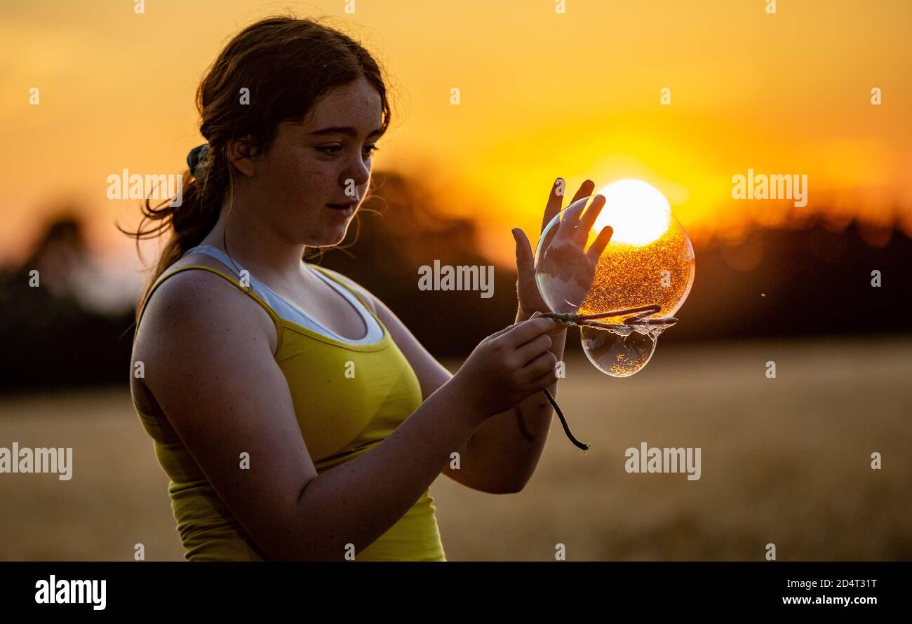Summer evening fun Stock Photo - Alamy