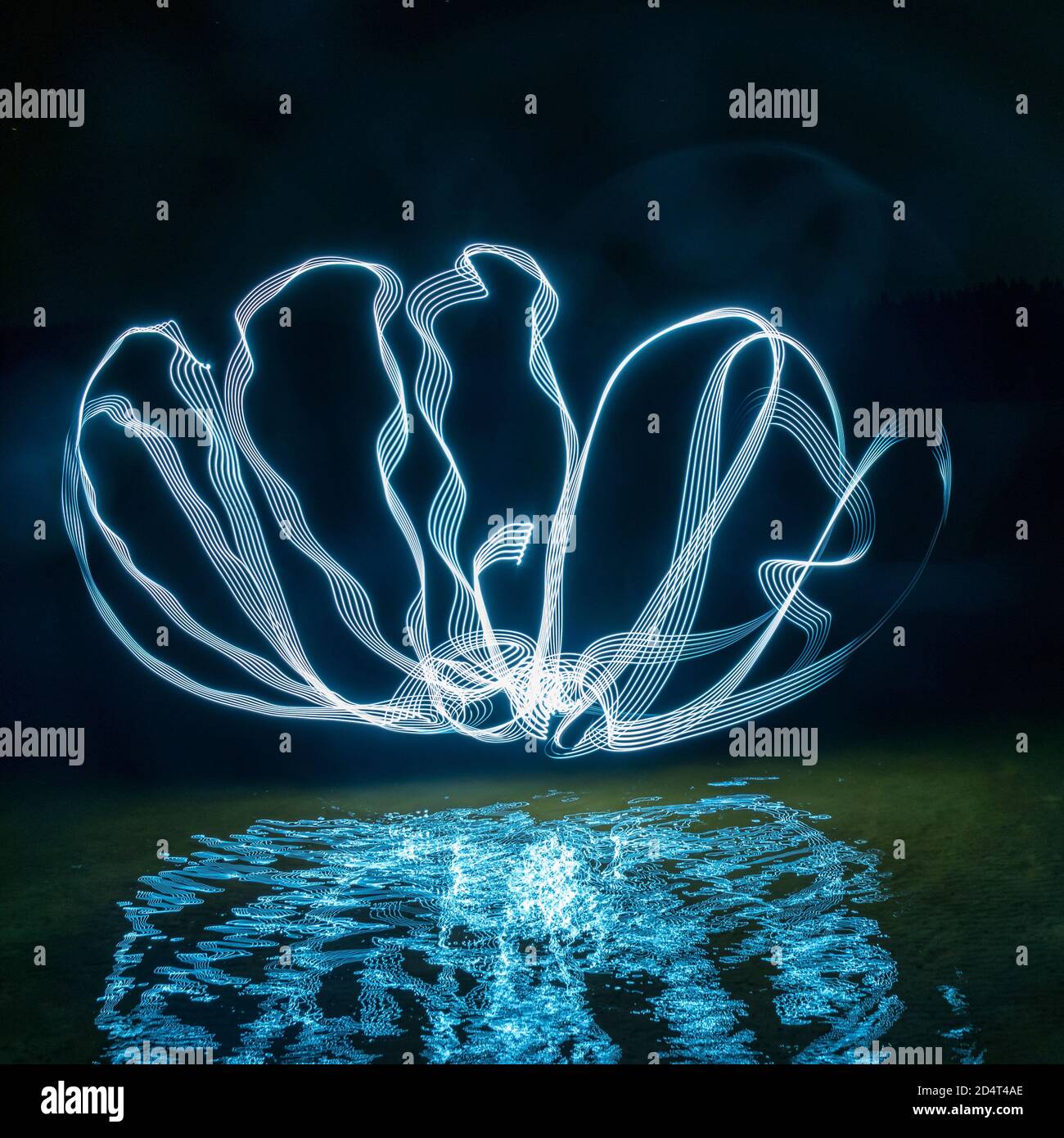 abstract light paintings, reflections, bright paints, suitable for ...