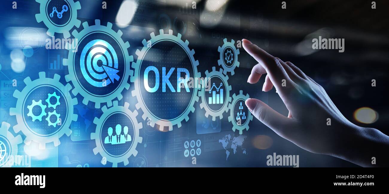 Objective Key Results Business technology process improvement concept ...