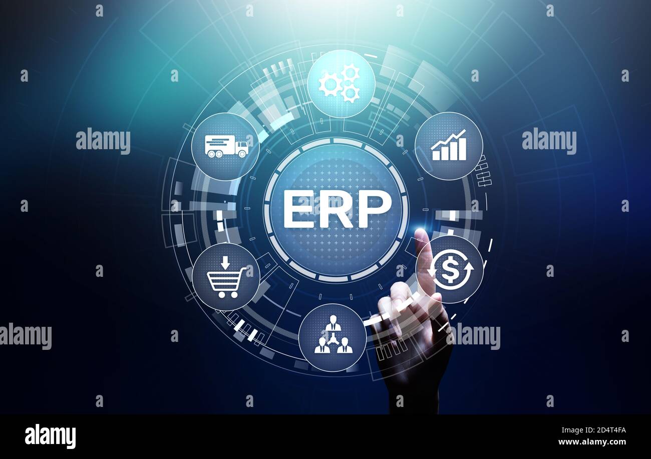 ERP - Enterprise resource planning business and modern technology ...