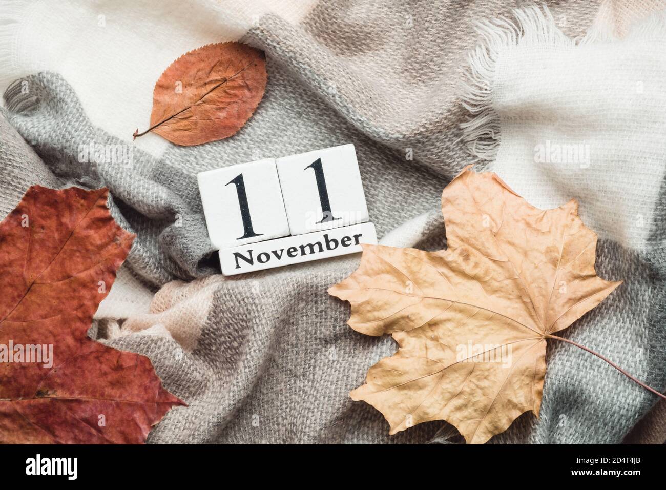 eleventh day of autumn month calendar November Stock Photo - Alamy