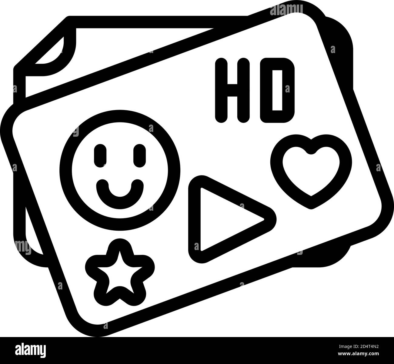 Hd film icon outline Black and White Stock Photos & Images - Alamy