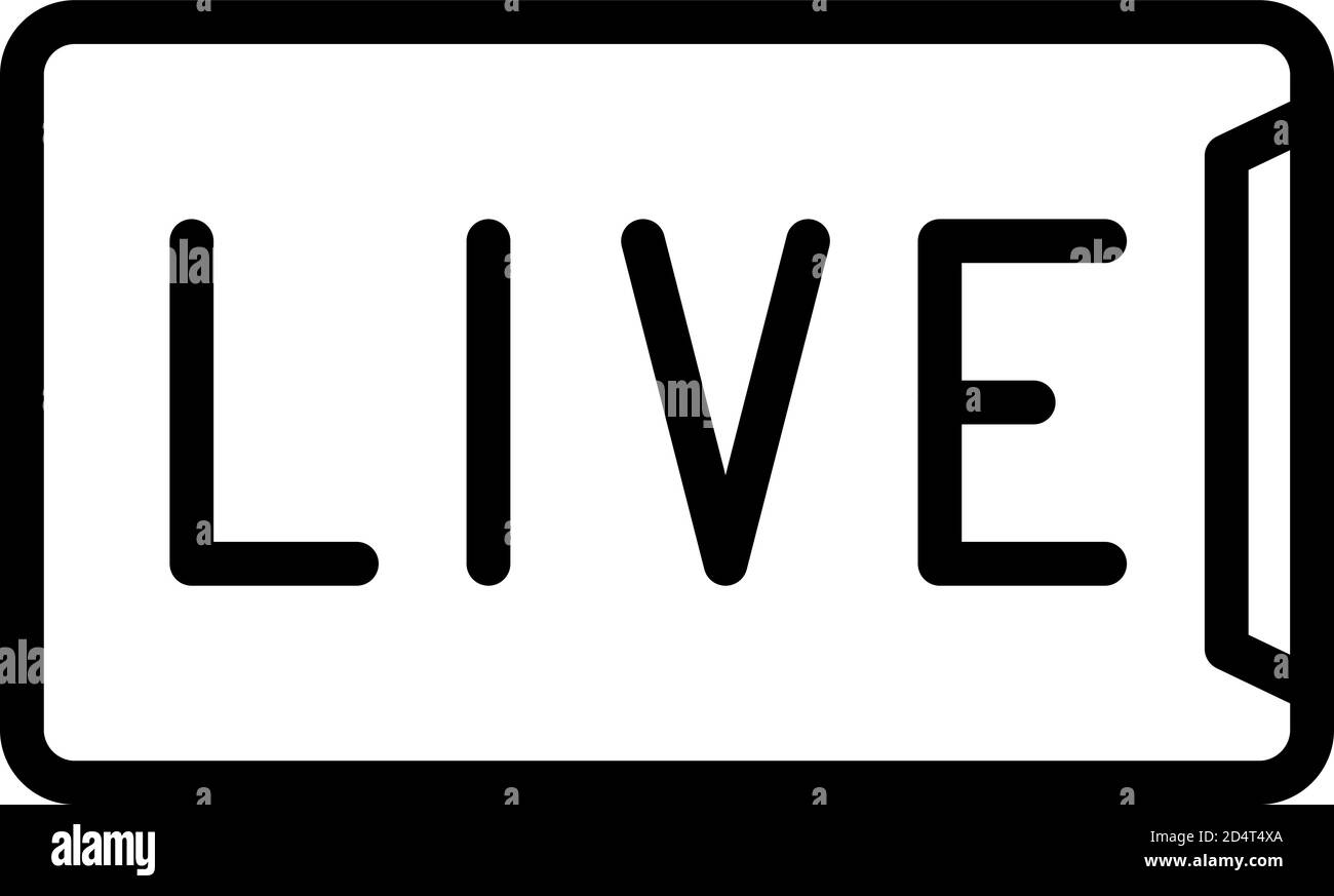 Live phone stream icon, outline style Stock Vector Image & Art - Alamy