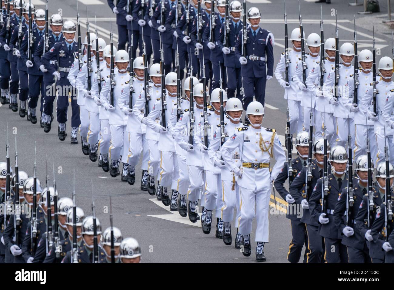 Taiwan’s Military police take part during the ceremony of Taiwan ...