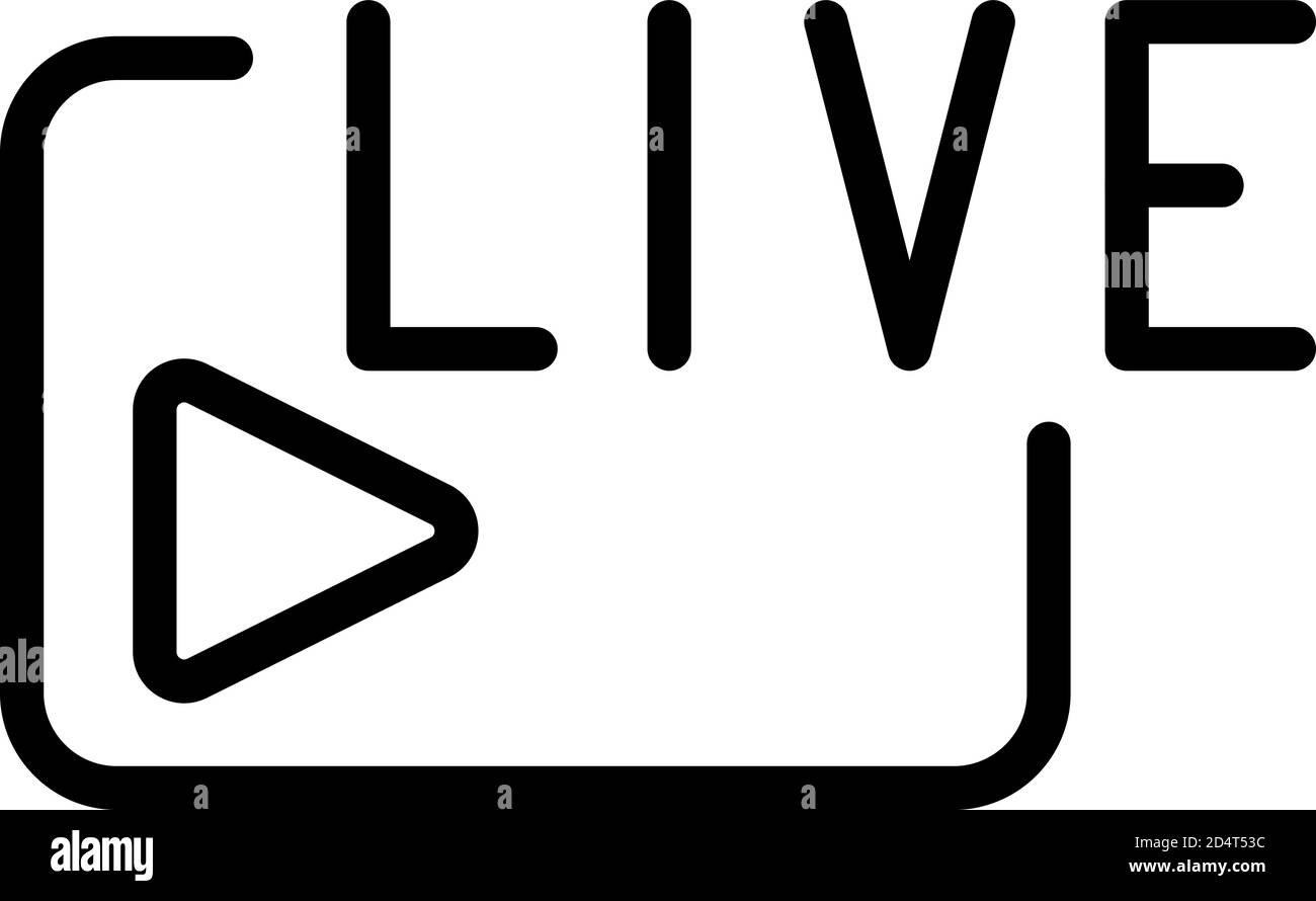 Web live stream icon, outline style Stock Vector Image & Art - Alamy