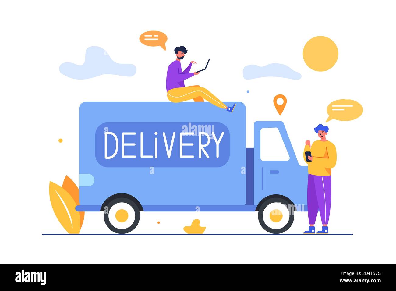 Delivery guys Stock Vector Images - Alamy