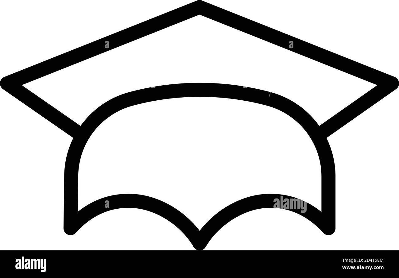 School graduation hat icon, outline style Stock Vector Image & Art - Alamy