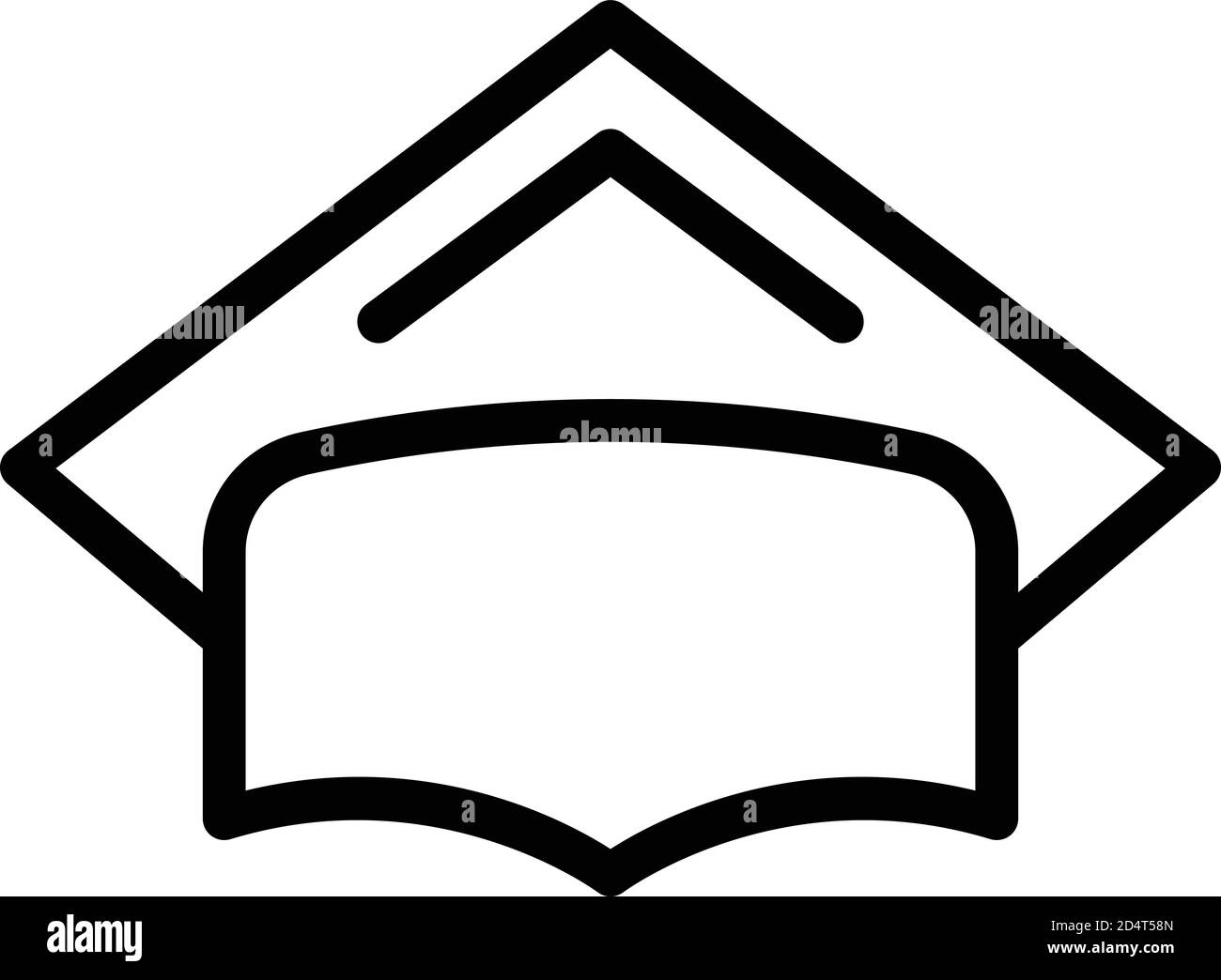 Graduation hat icon, outline style Stock Vector Image & Art - Alamy