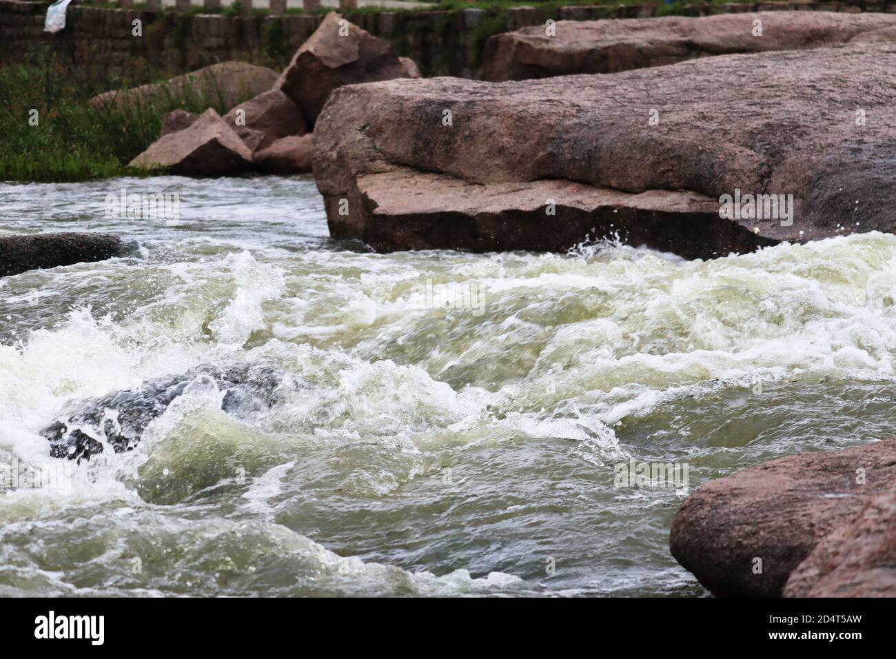 Water flow through rocks Stock Photo - Alamy