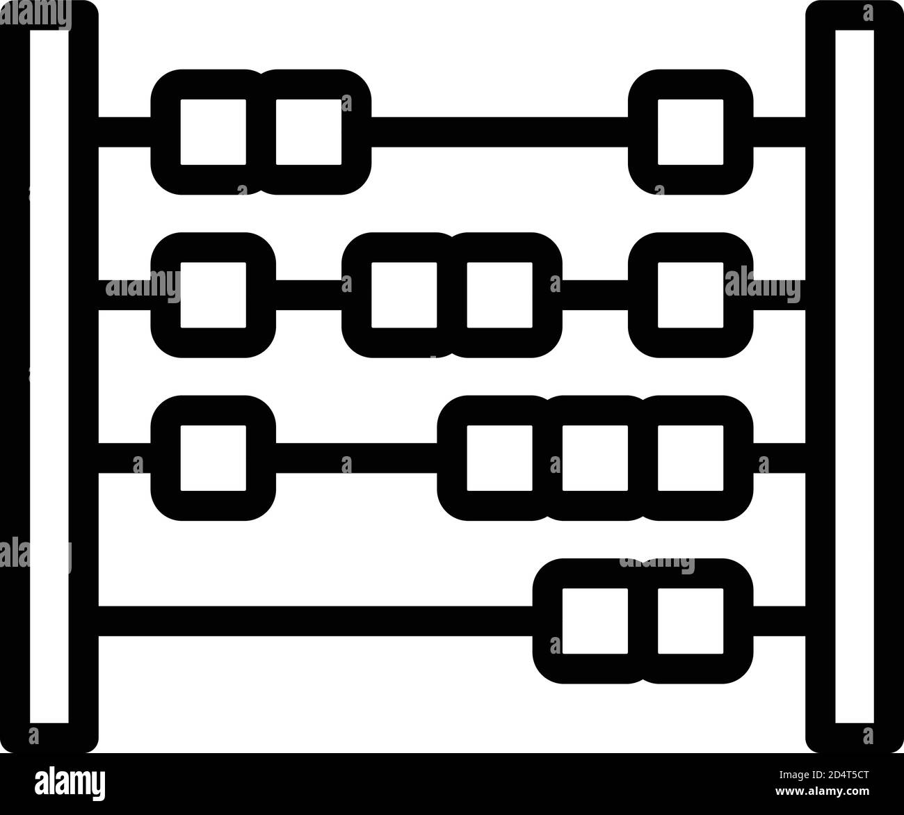 Mathematics abacus icon, outline style Stock Vector Image & Art - Alamy