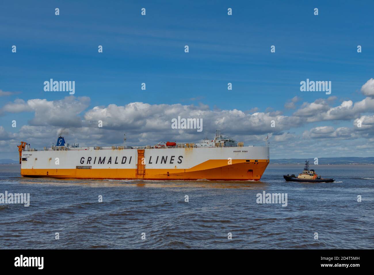 Grande Roma heading into Portbury docks Stock Photo - Alamy