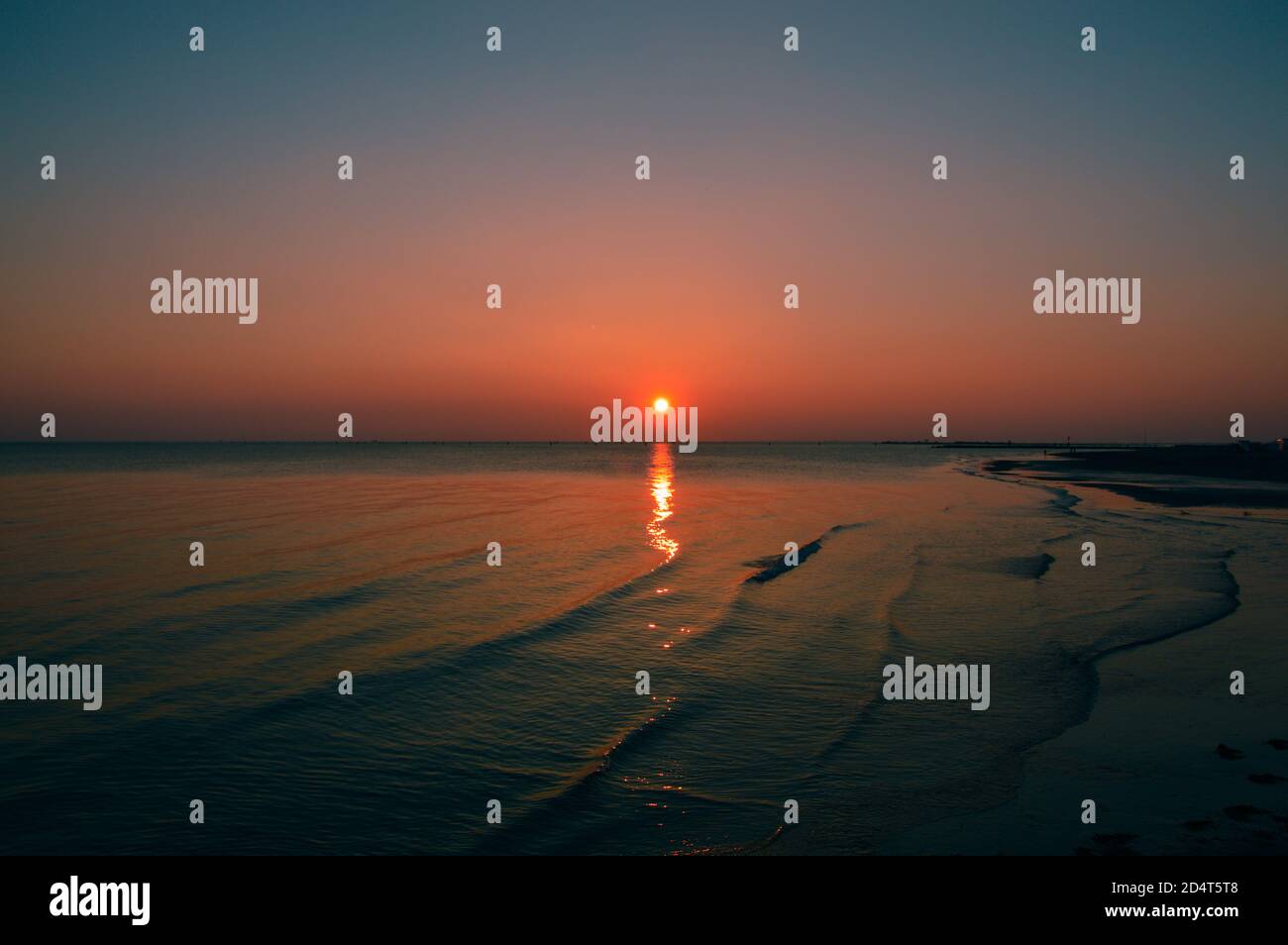 Sunset on the sea Stock Photo - Alamy
