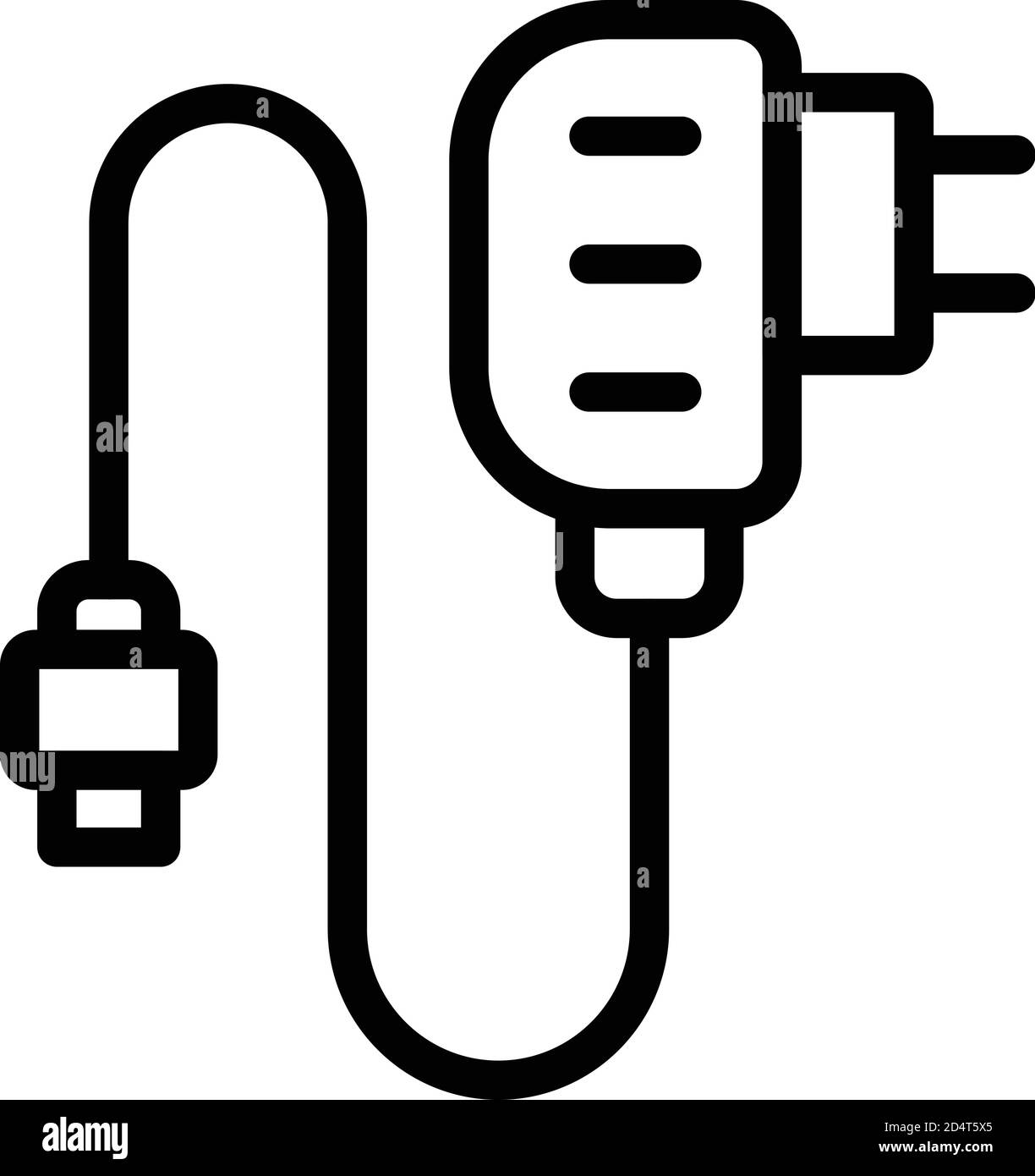 Usb charger icon outline Black and White Stock Photos & Images - Alamy