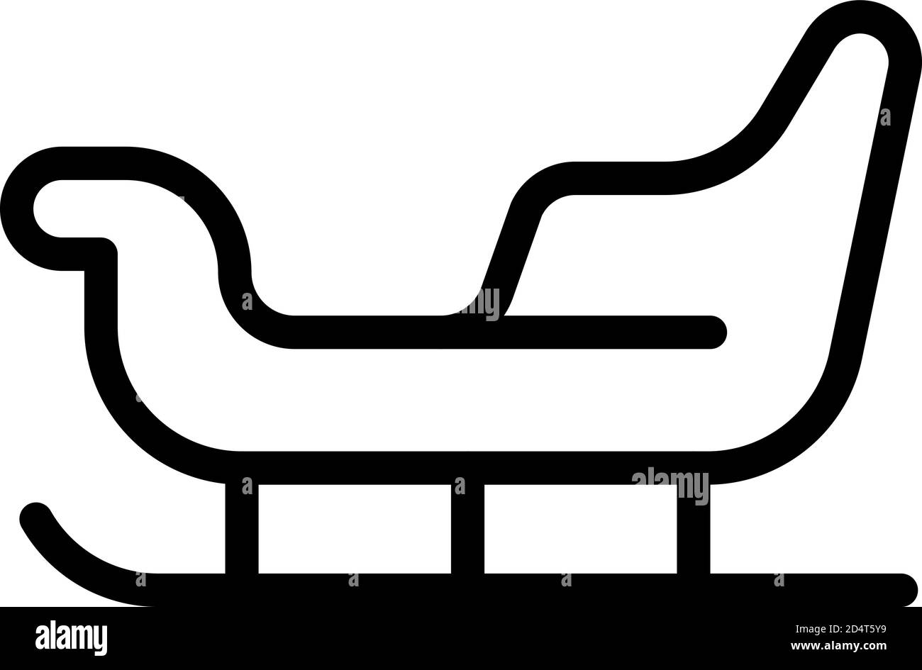 Winter sleigh icon, outline style Stock Vector Image & Art - Alamy