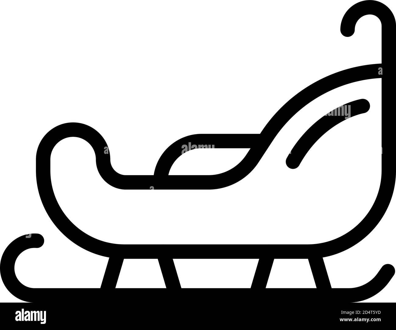 Ride sleigh icon, outline style Stock Vector Image & Art - Alamy