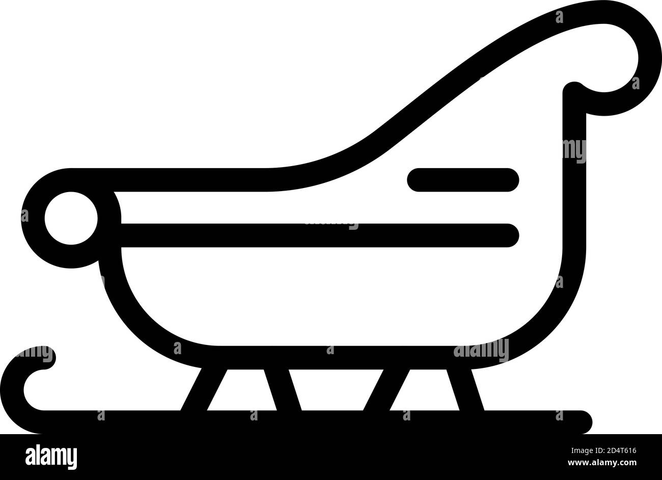 Santa sleigh icon, outline style Stock Vector Image & Art - Alamy