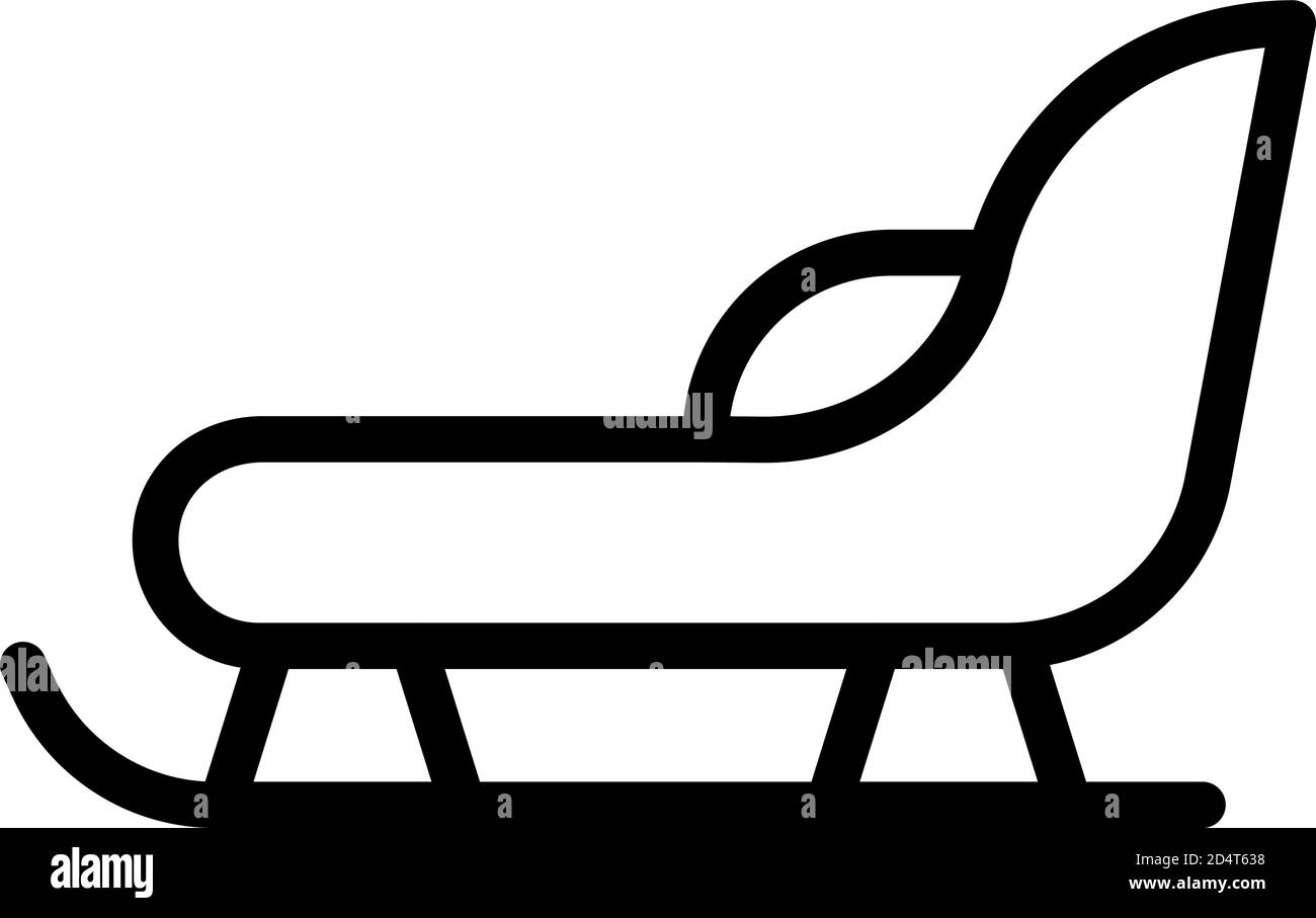 Santa transport sleigh icon, outline style Stock Vector Image & Art - Alamy