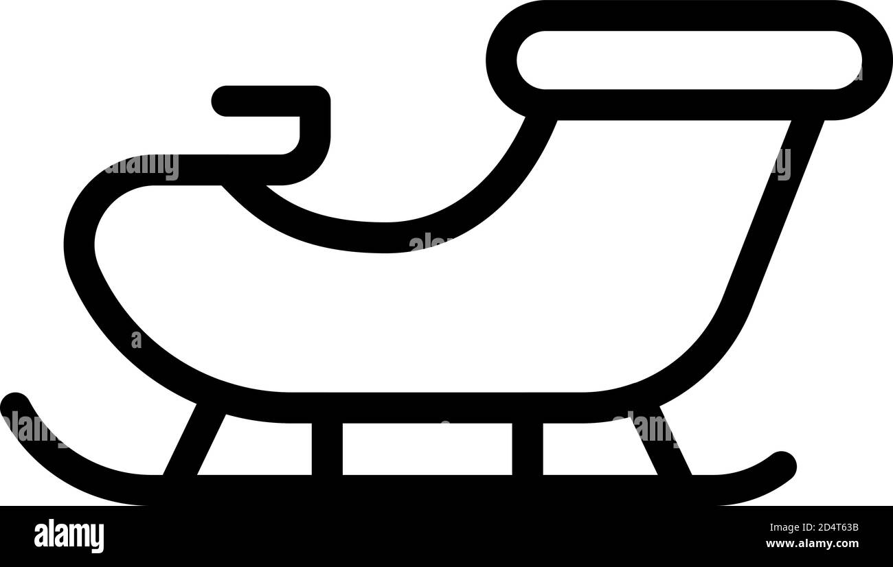 Delivery santa sleigh icon, outline style Stock Vector Image & Art - Alamy