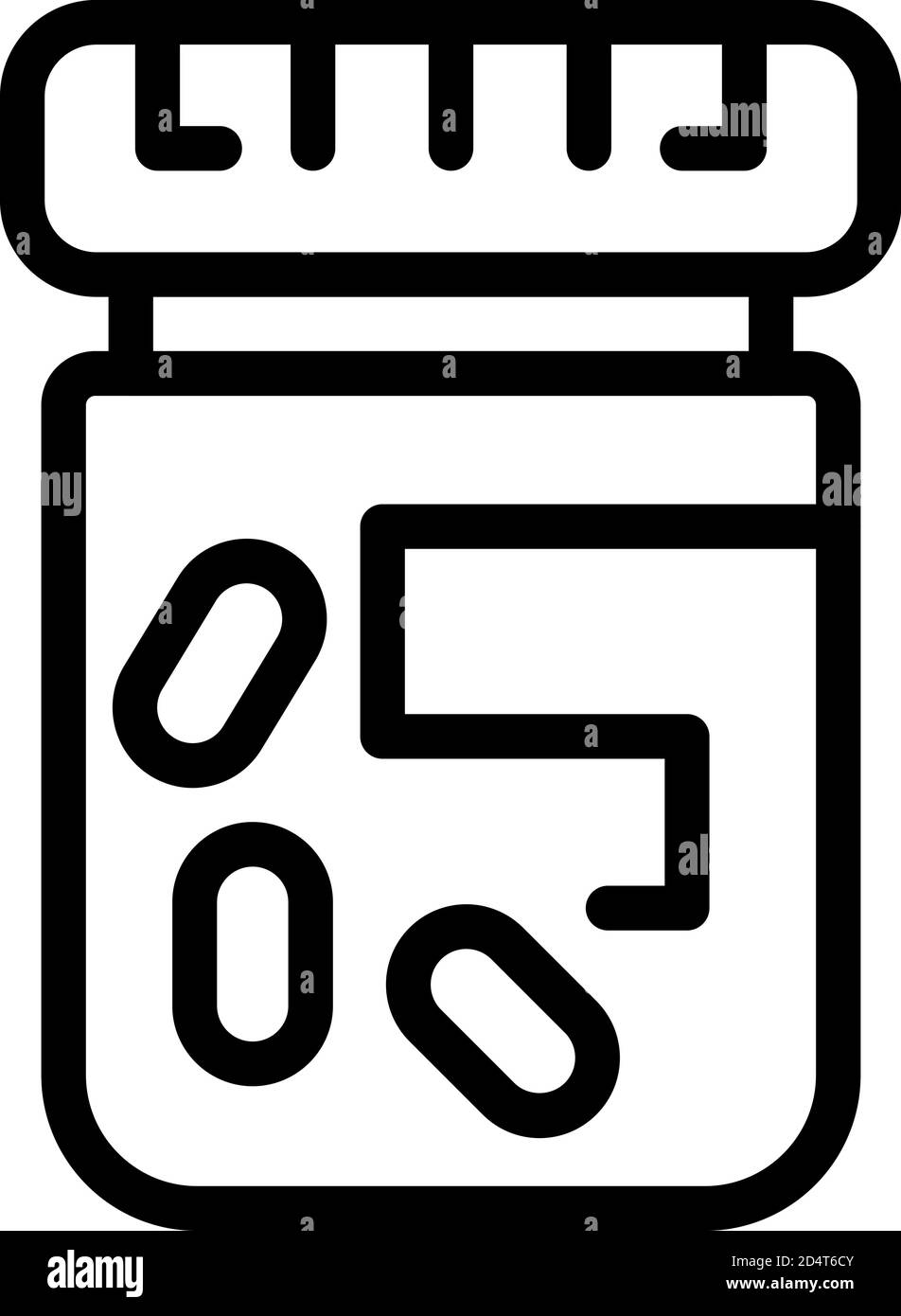 Pill bottle probiotics icon, outline style Stock Vector Image & Art - Alamy