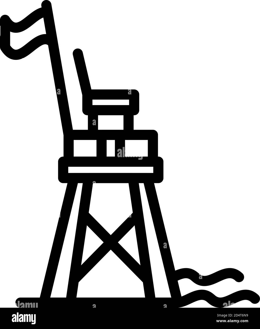 Life guard tower in Black and White Stock Photos & Images - Alamy