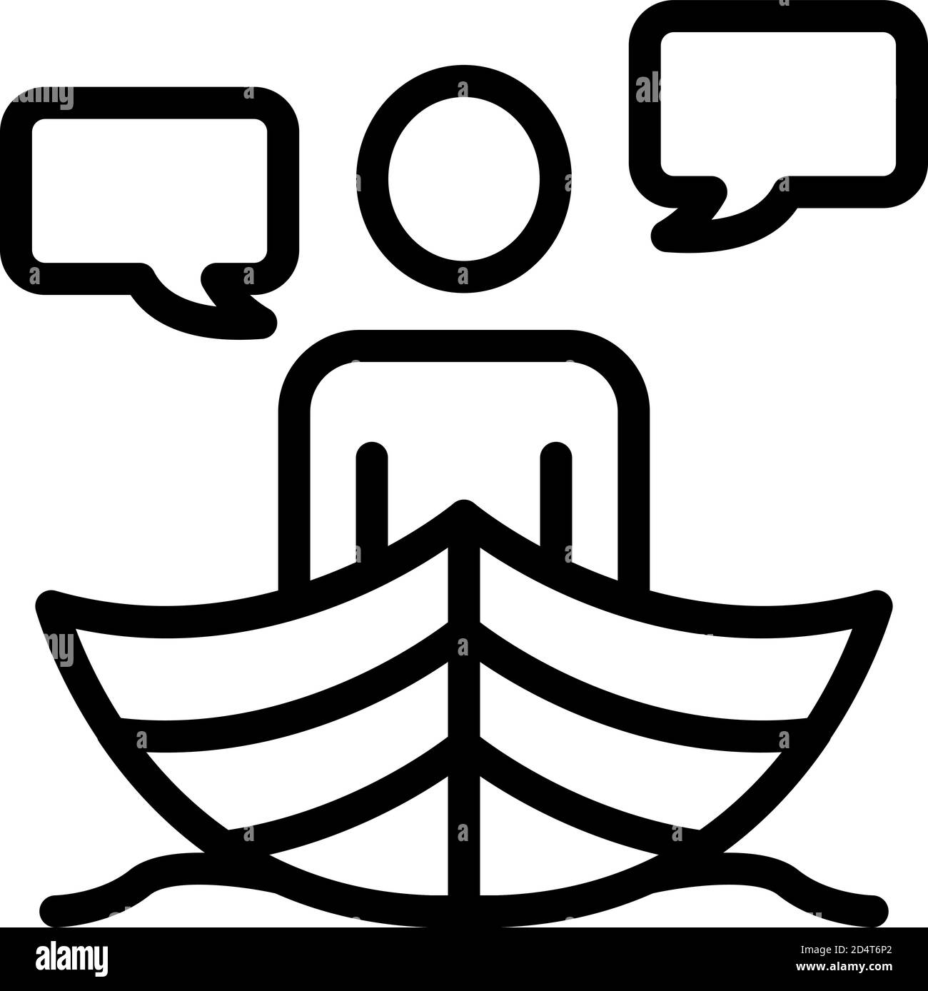 Medical boat black line Stock Vector Images - Alamy