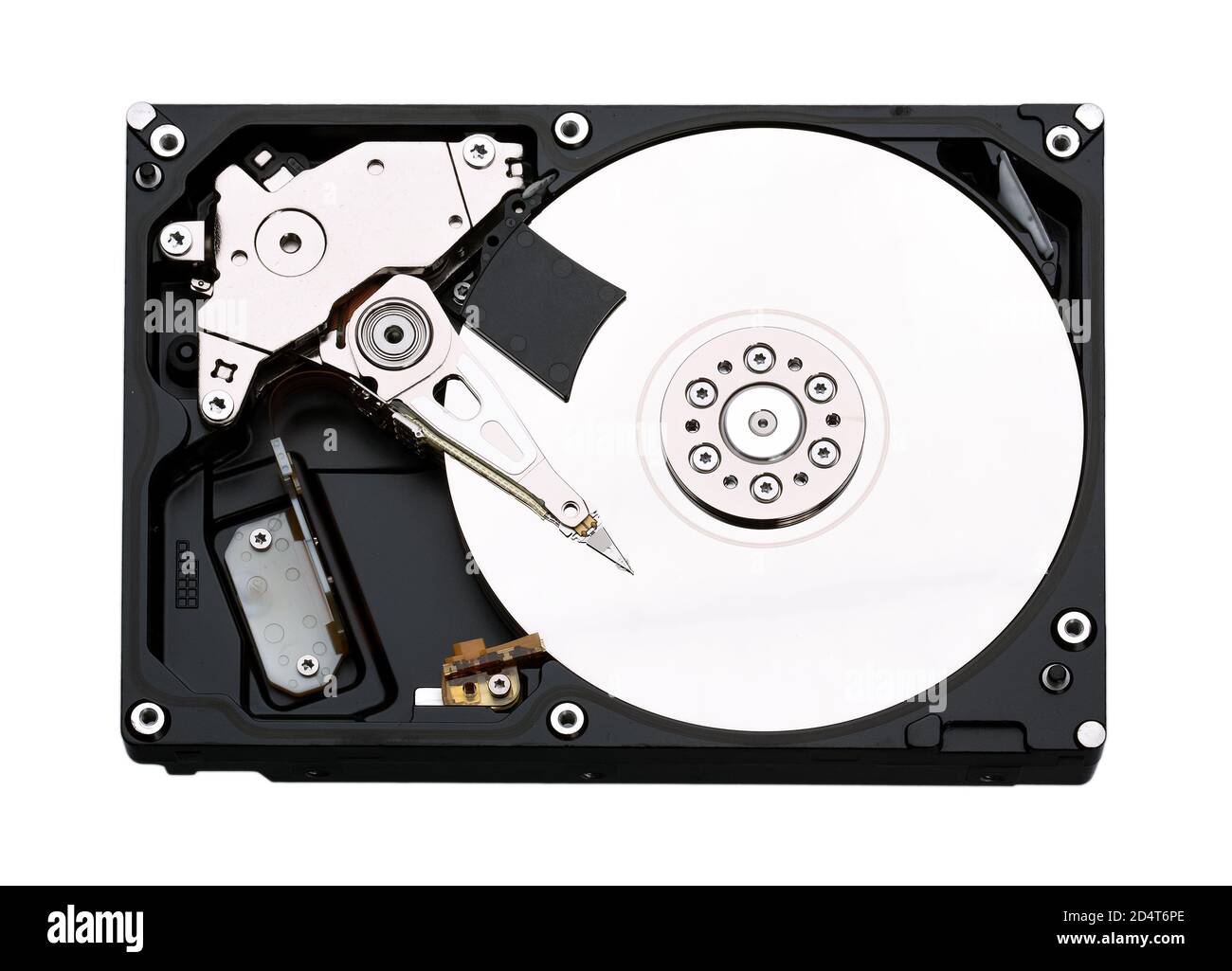 Open hard drive isolated on white background Stock Photo - Alamy