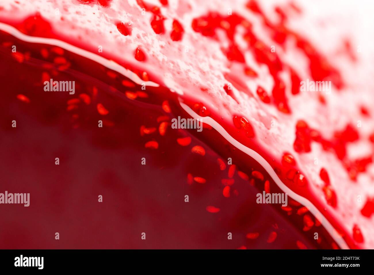 Strawberry jam close up, jam top view Stock Photo - Alamy