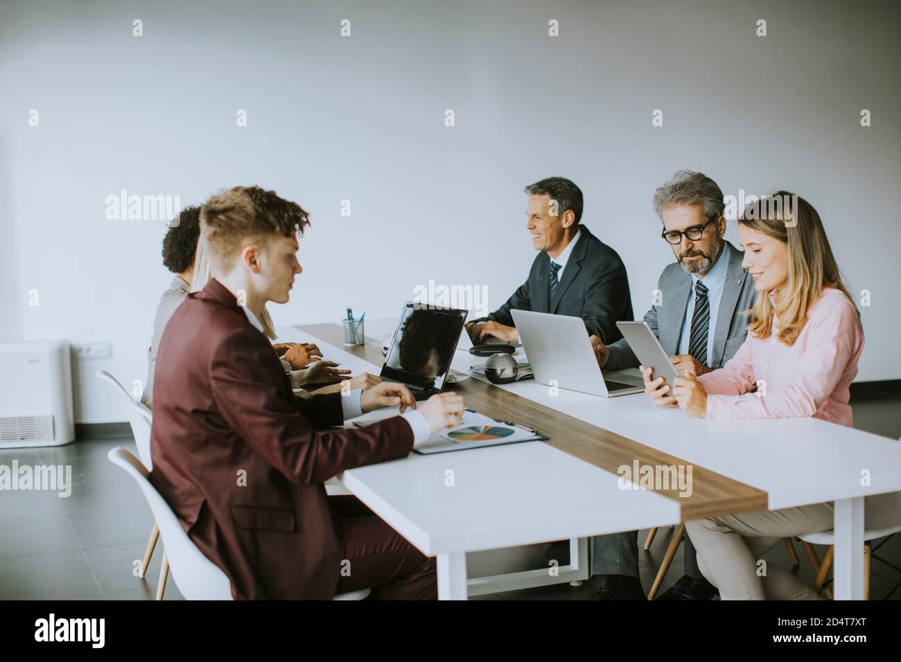 Group of multiethnic business people working together in the office ...