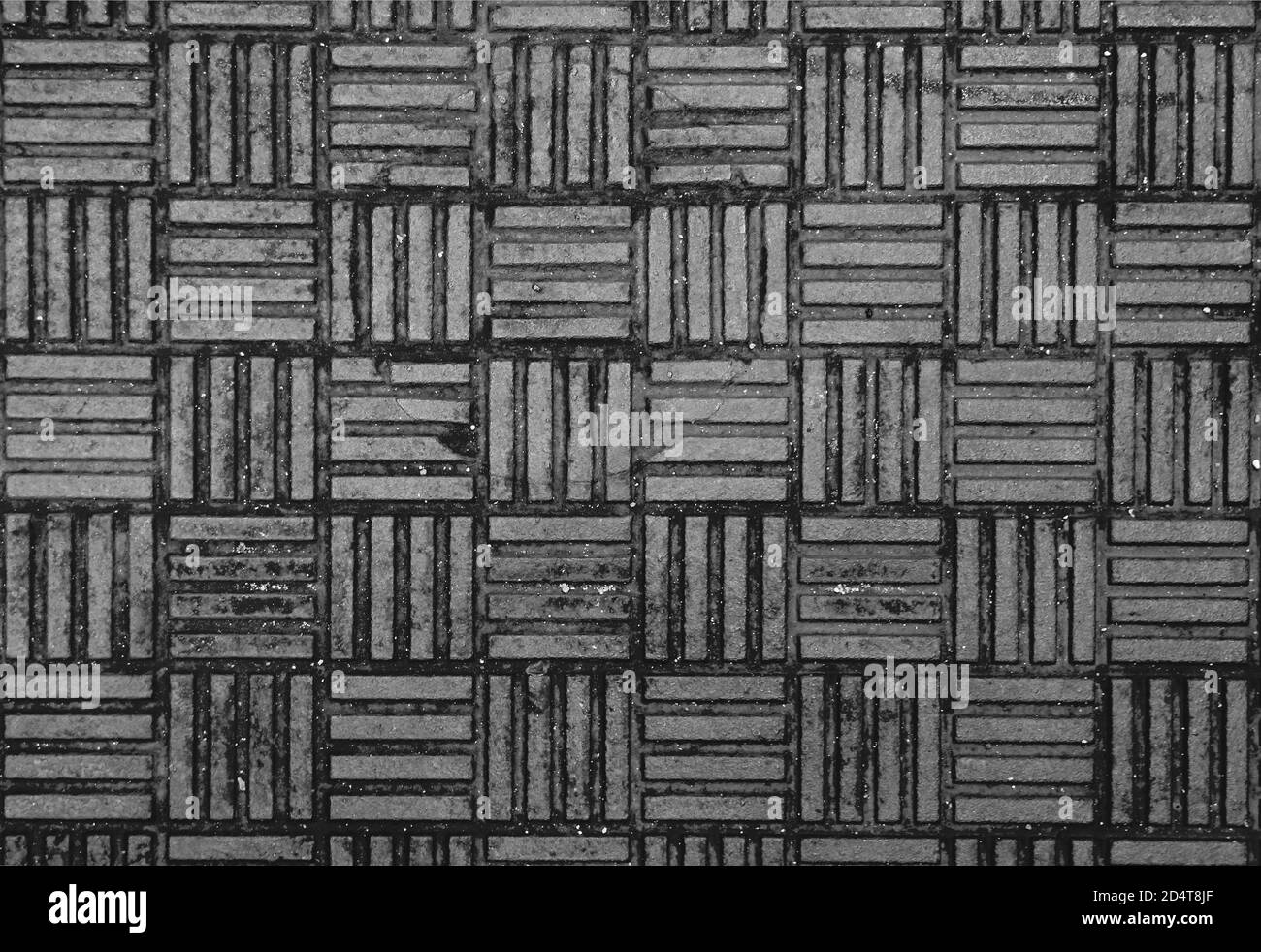 Weathered Steel Manhole Surface in Monotone Stock Photo - Alamy