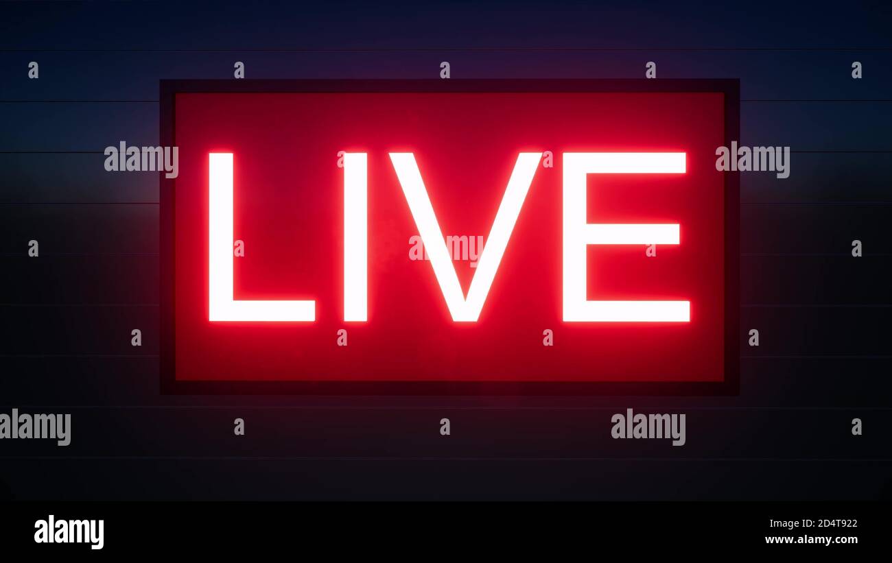 Symbol sign Social media LIVE badge 3d rendering Stock Photo - Alamy