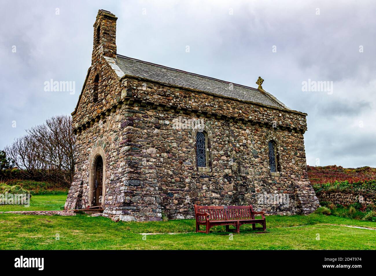 st nons chapel and well Stock Photo - Alamy