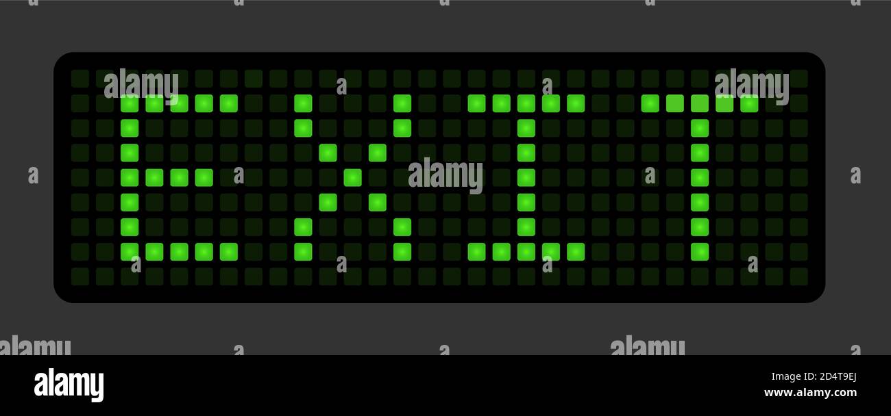 Electronic display in green with the word Exit Stock Vector Image & Art ...