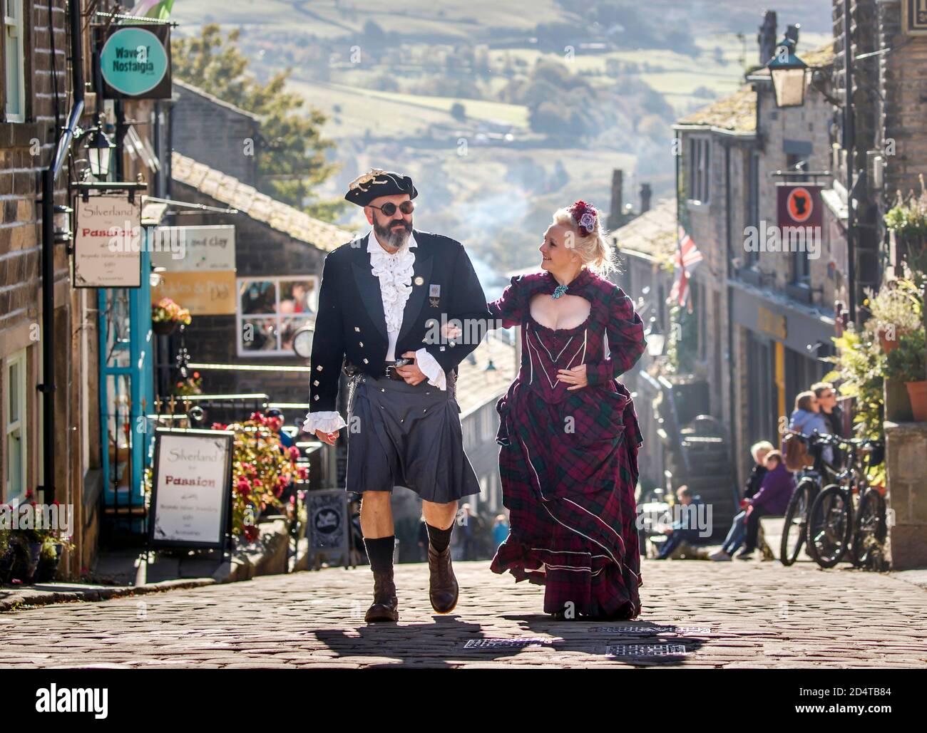 Steampunks attend the socially distanced haworth steampunk weekend hi ...