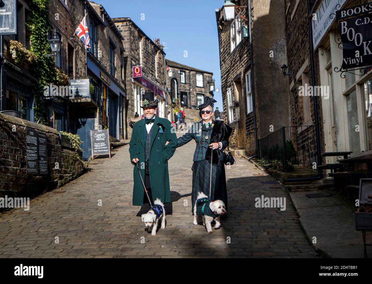 Steampunks attend the 'socially distanced' Haworth Steampunk Weekend ...