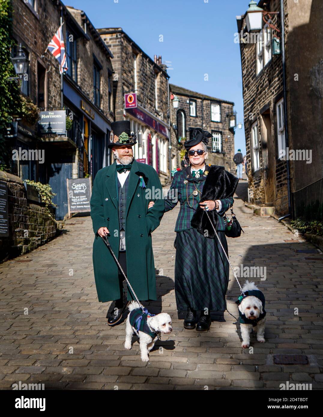 Steampunks attend the 'socially distanced' Haworth Steampunk Weekend ...