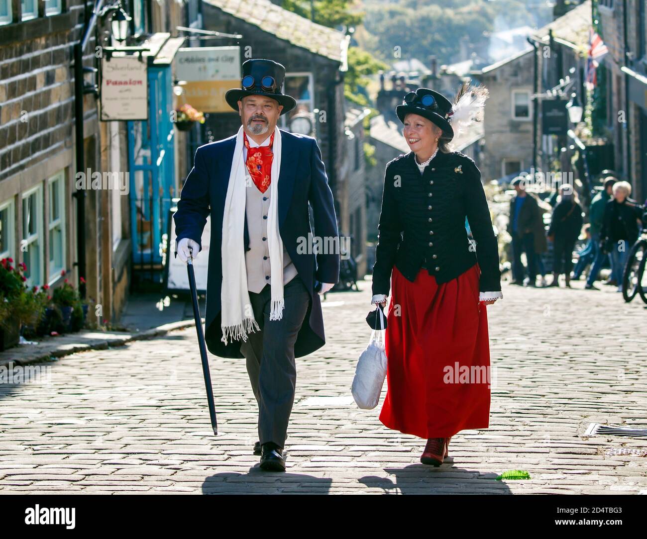 Steampunks attend socially distanced haworth steampunk weekend hi-res ...