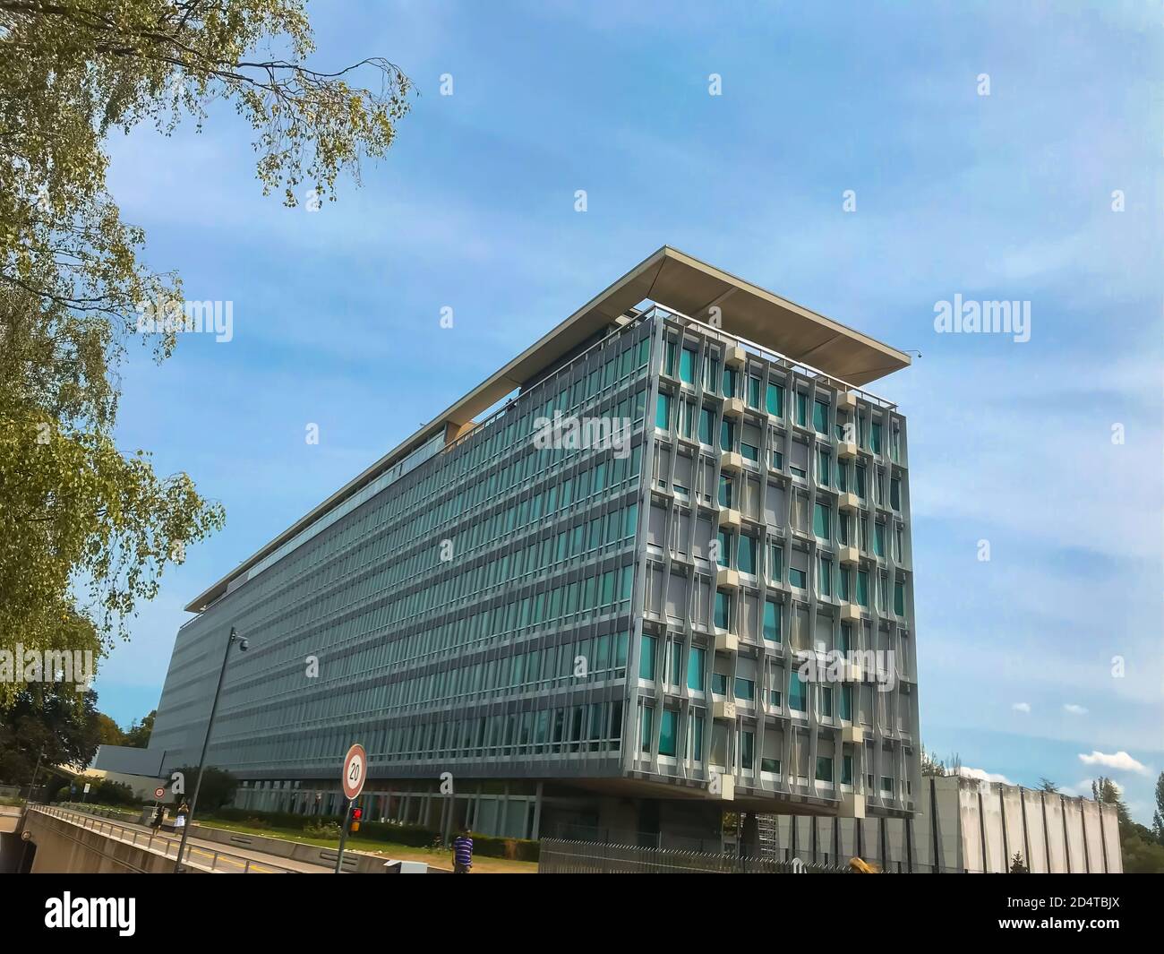 GENEVA, SWITZERLAND -18 July 2019- Exterior view of the building of the ...