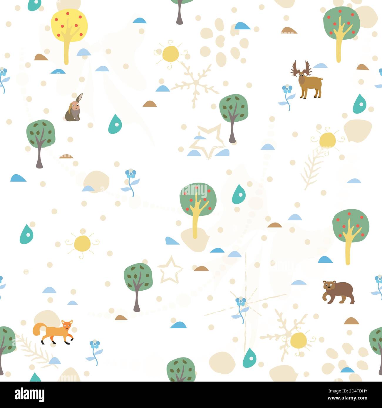 Fox pattern seamless in Stock Vector Images - Alamy