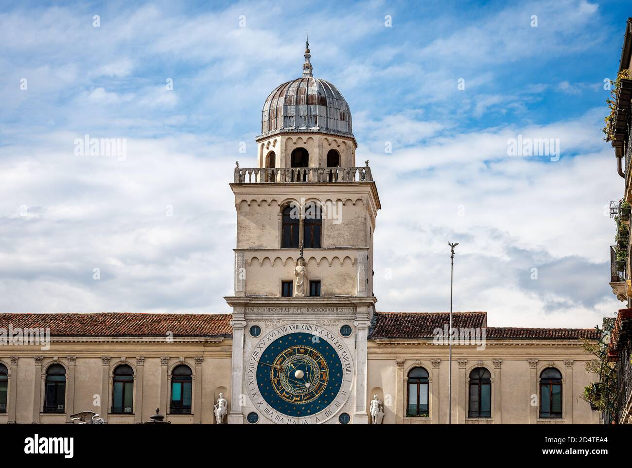 Medieval Clock Tower in Padua downtown (Padova, XIV century), Piazza ...