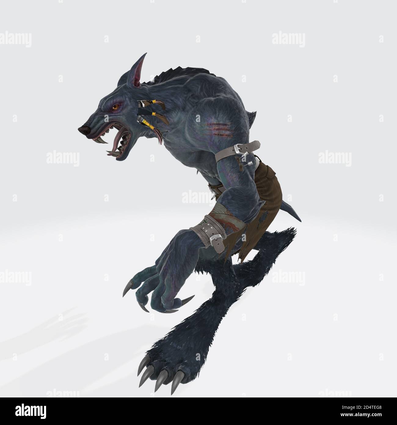 Isolated 3D rendering of a scary werewolf Stock Photo - Alamy