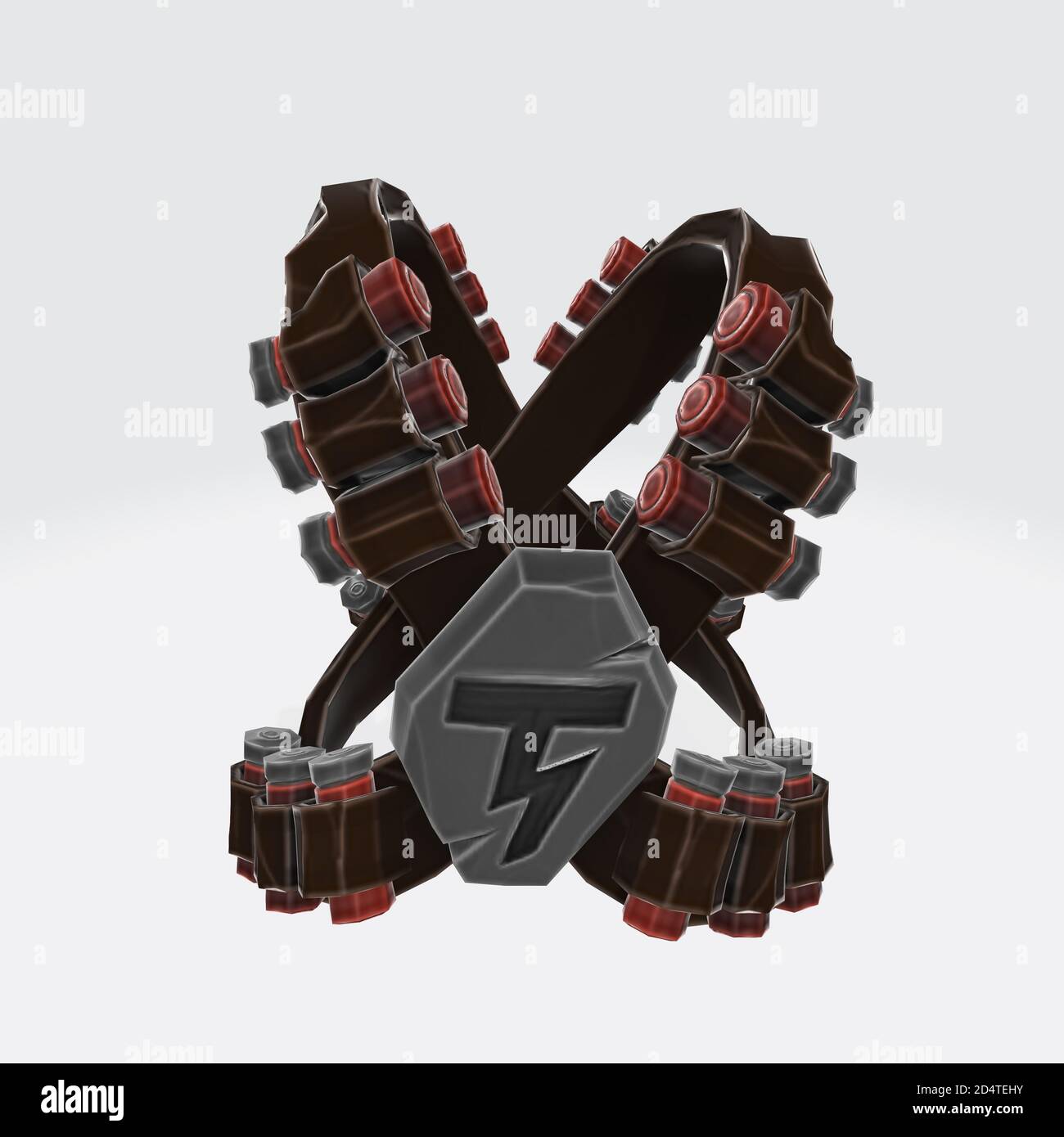 3D rendering of an ammunition belt for wearing on chest Stock Photo - Alamy