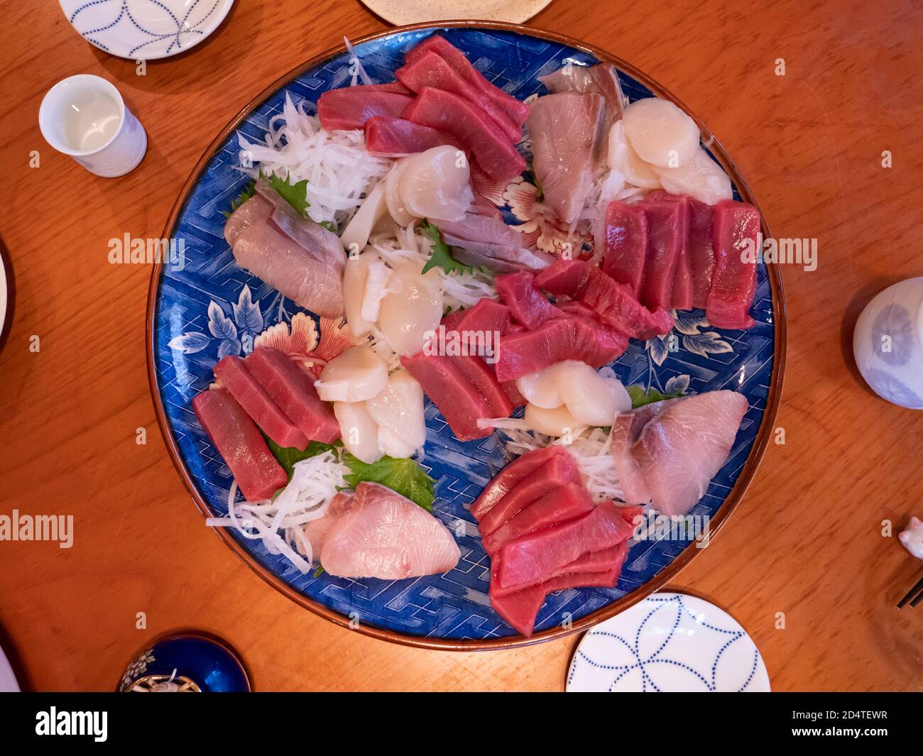 The table being set for a traditional new year's dinner in Japan Stock ...
