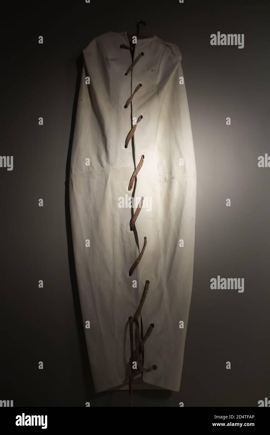 Old psychiatric straitjacket, mental hospital detail, psychosis Stock ...