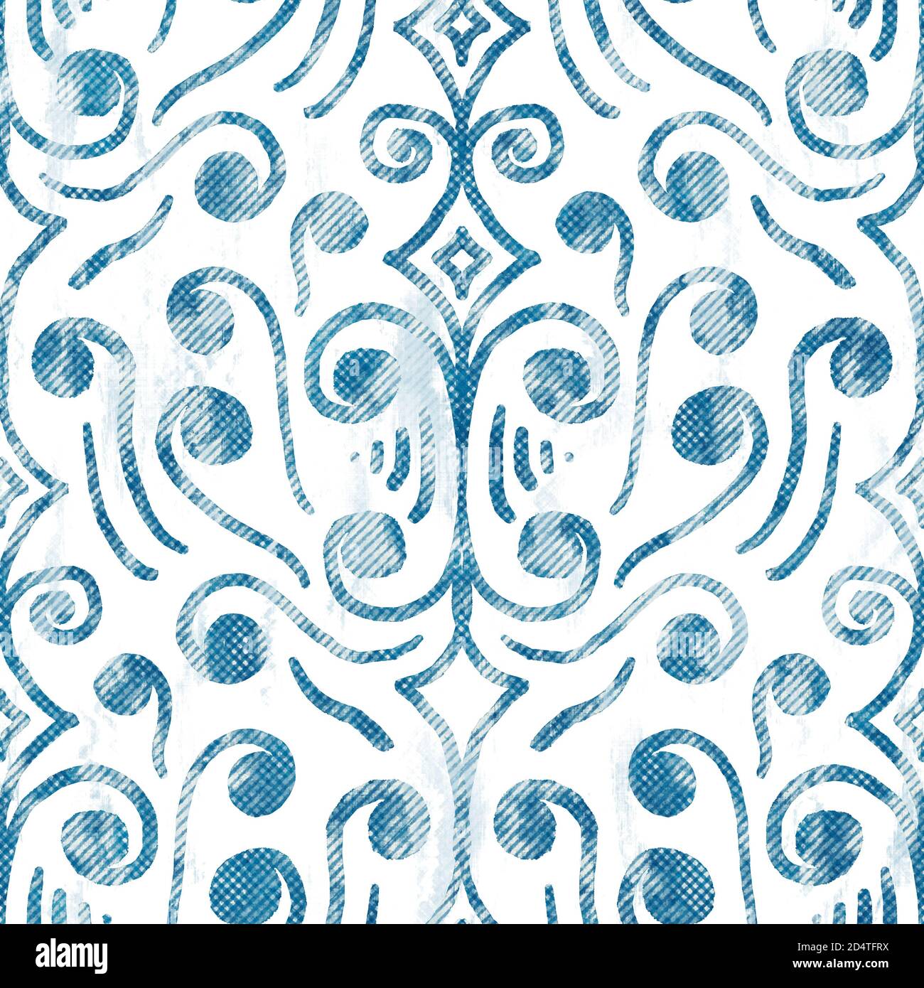 Seamless blue ink pen crosshatch blueprint pattern Stock Photo - Alamy