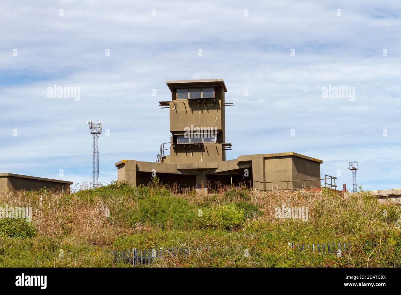 The towers of Landguard Fort, Felixstowe, Suffolk, UK. The fort was ...