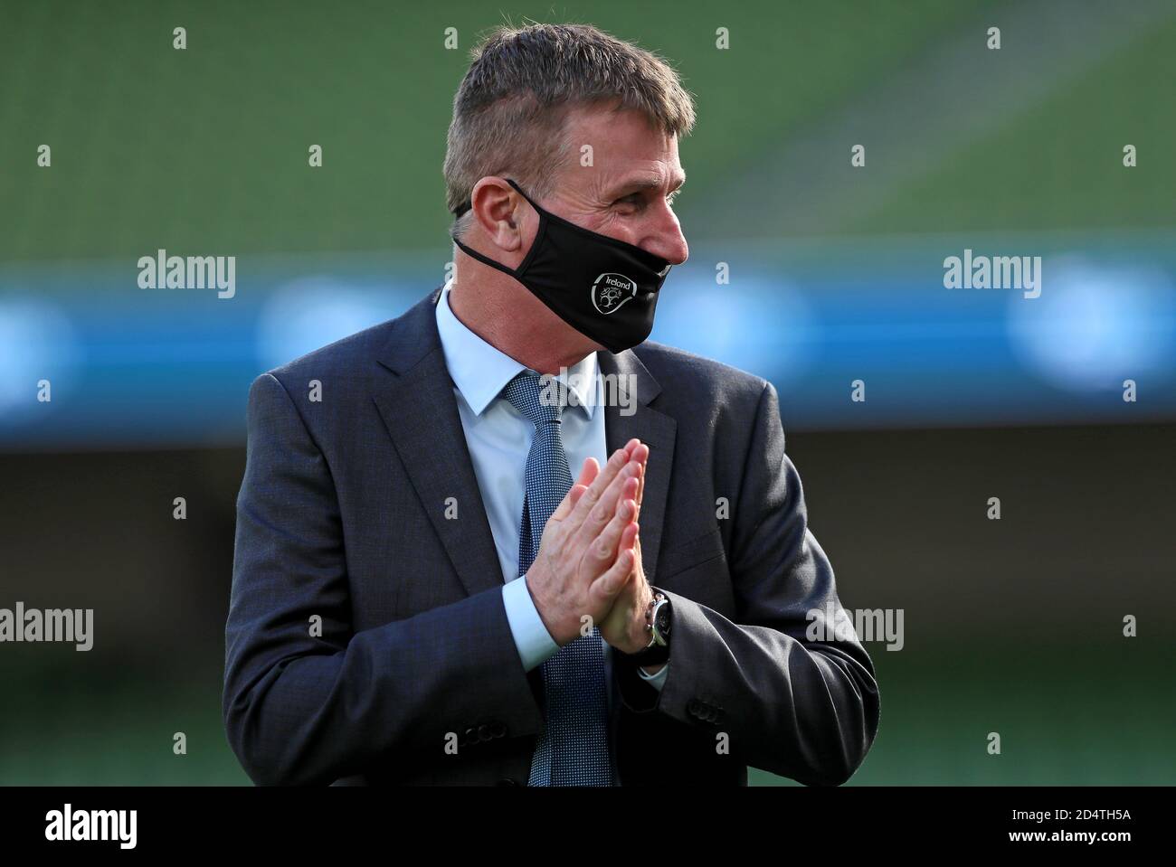 Republic ireland manager stephen kenny inspects pitch hi-res stock ...