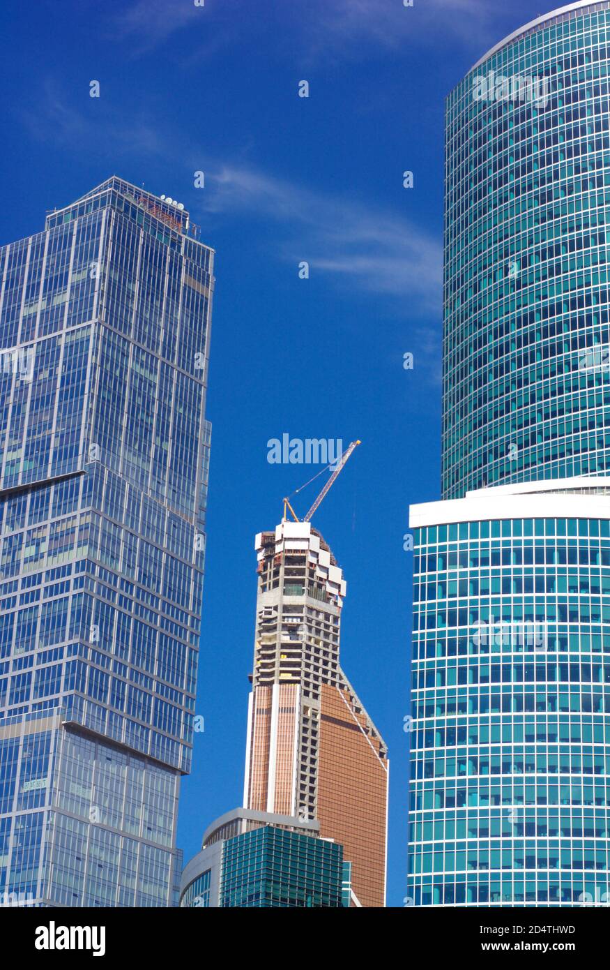 skyscraper develop on sky background Stock Photo - Alamy