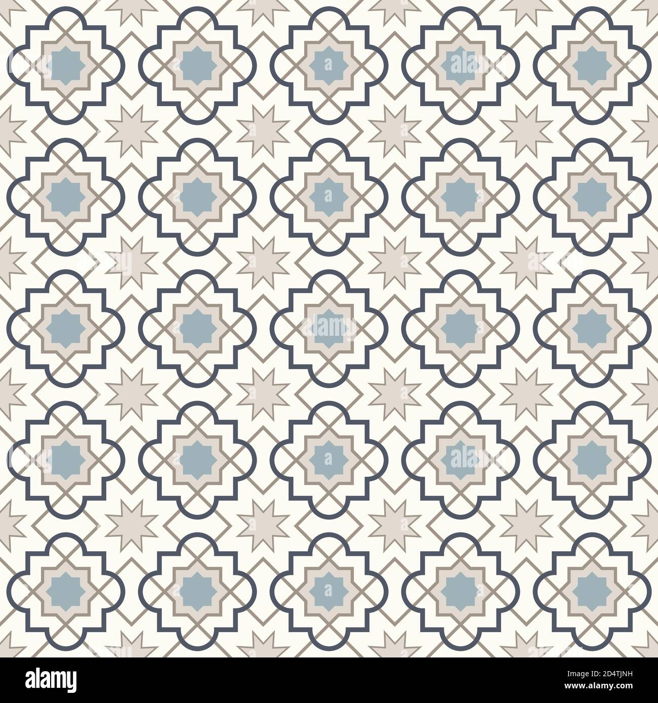 Tangled modern pattern, based on traditional oriental arabic geometric ...