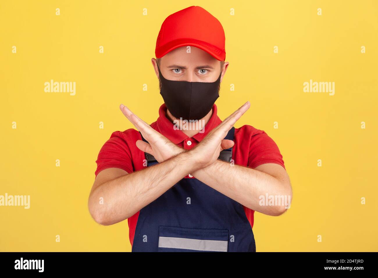 Serious handyman in protective hi-res stock photography and images - Alamy